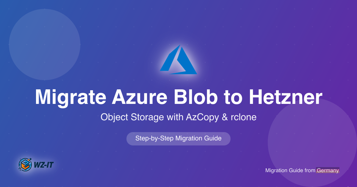 Migrate Azure Blob Storage to Hetzner Object Storage – AzCopy & rclone Guide